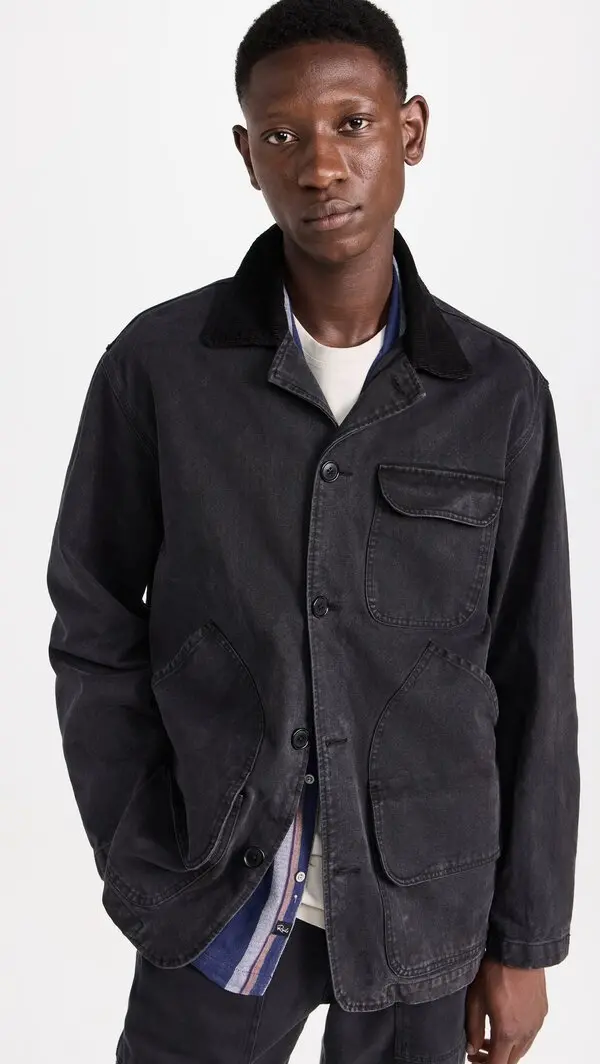 ALEX MILL Frontier Jacket - Washed Black