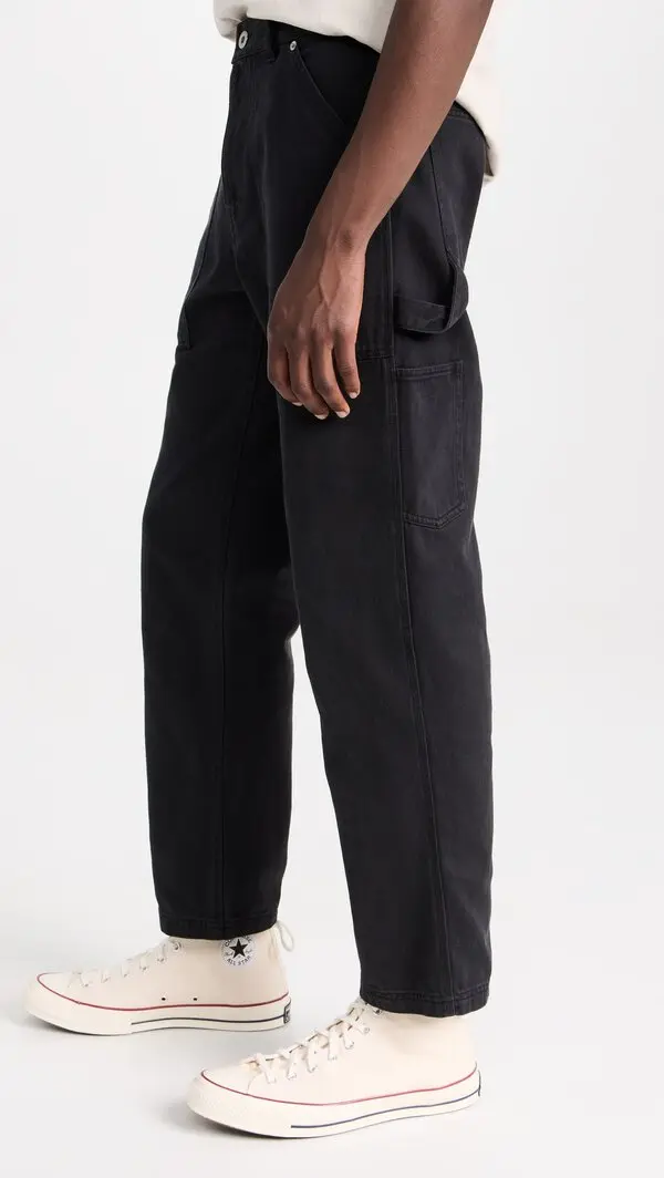 ALEX MILL Painter Pants In Recycled Denim - Washed Black