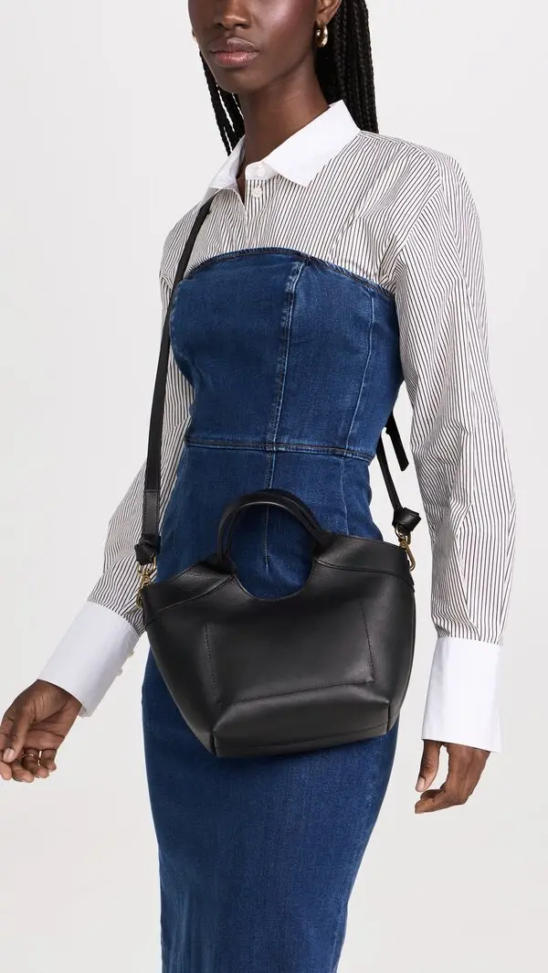 Madewell The Mini Sydney Cutout Tote In Leather