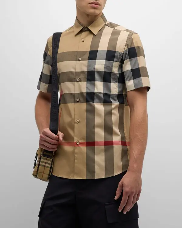 Burberry Summerton Check Sport Shirt - Archive Beige Ip Chk