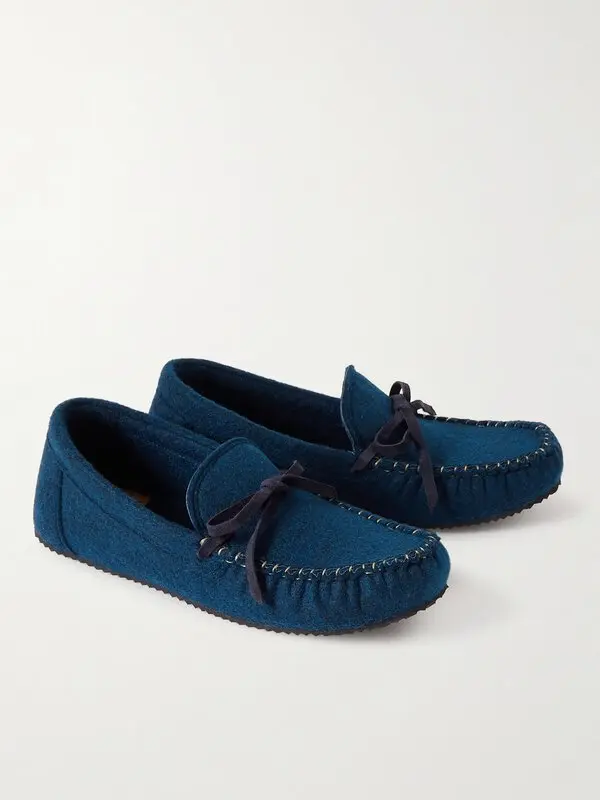 Mr P. Recycled-felt Slippers