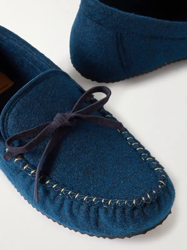 Mr P. Recycled-felt Slippers