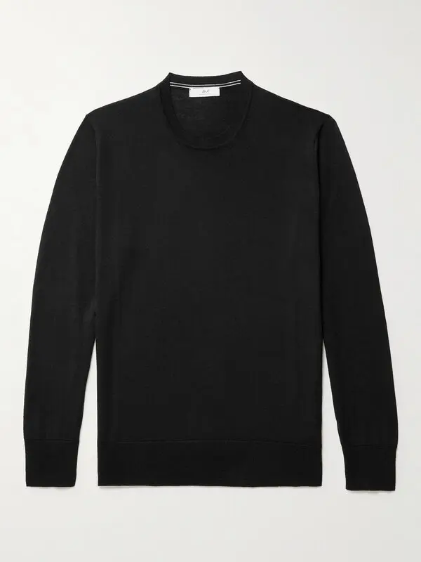 Mr P. Merino Wool Sweater - Black