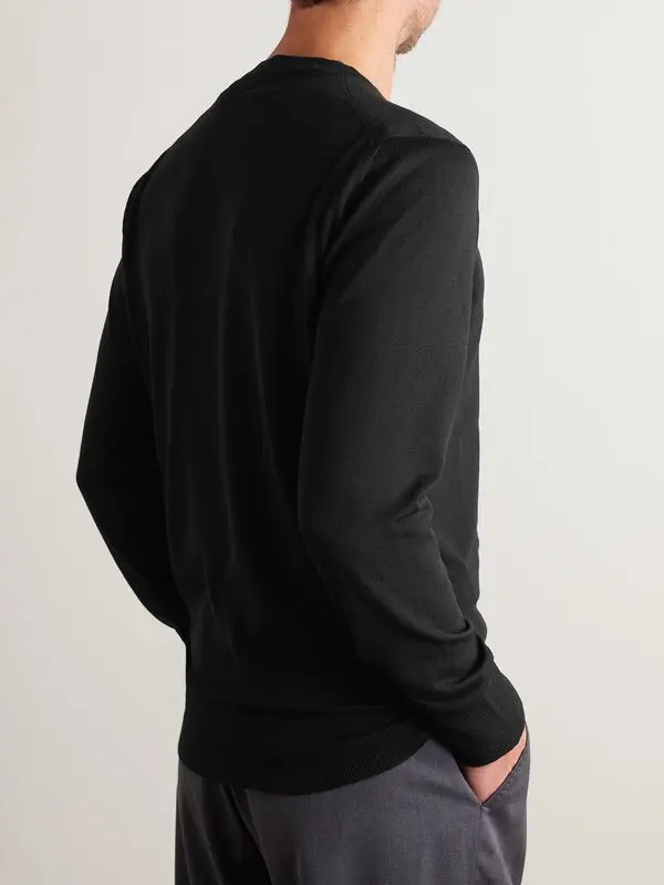 Mr P. Merino Wool Sweater - Black
