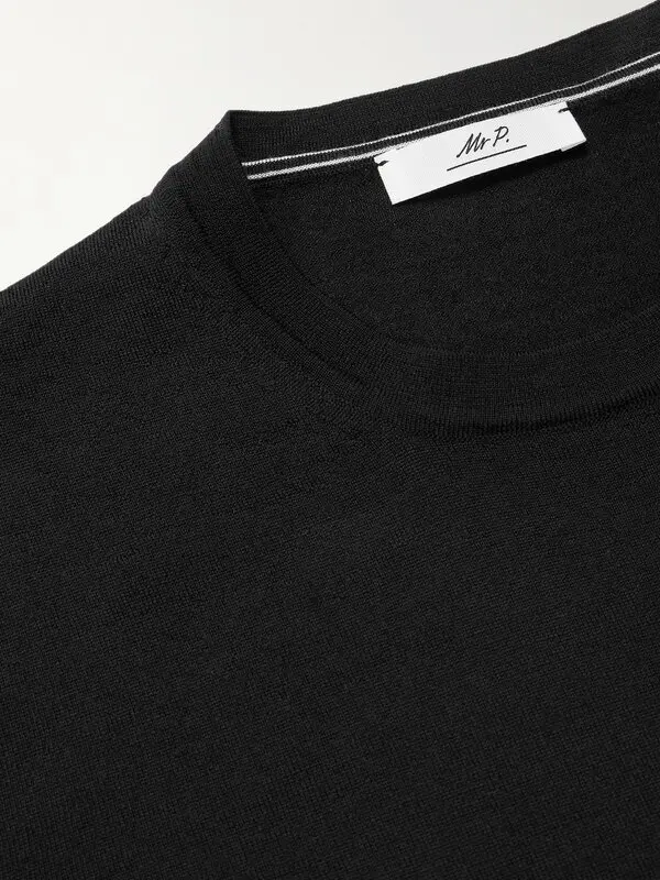 Mr P. Merino Wool Sweater - Black
