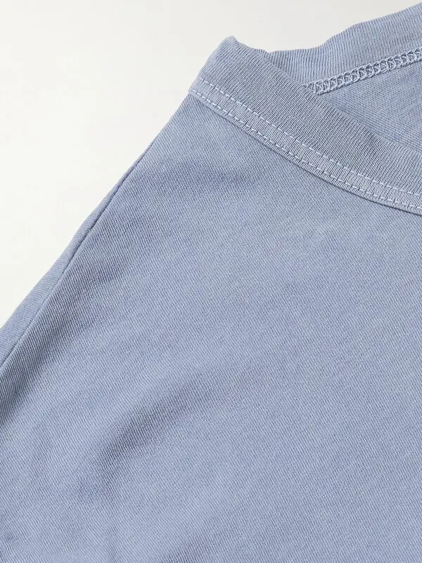 JAMES PERSE Combed Cotton-jersey T-shirt - Blue