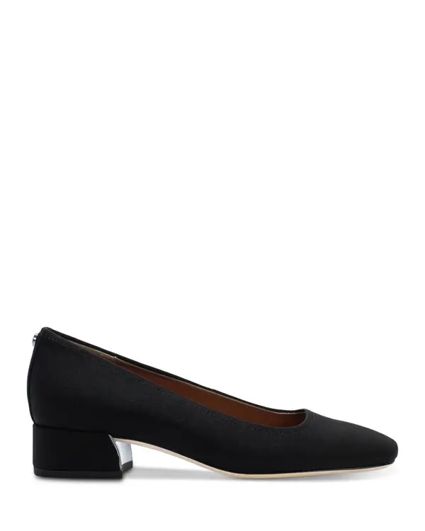 DONALD PLINER Square Toe Block Heel Pumps - Black