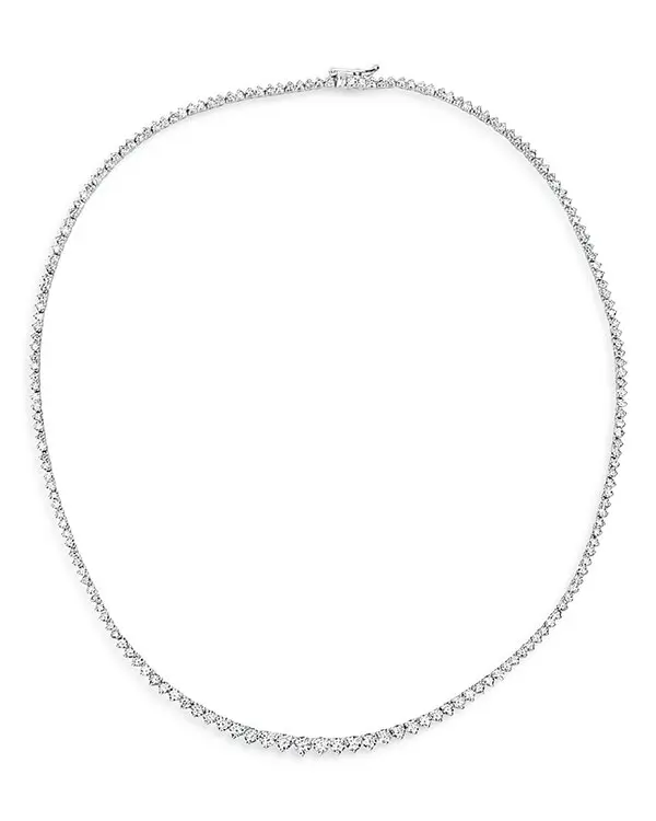 Meira T 14k Gold Diamond Tennis Necklace - White