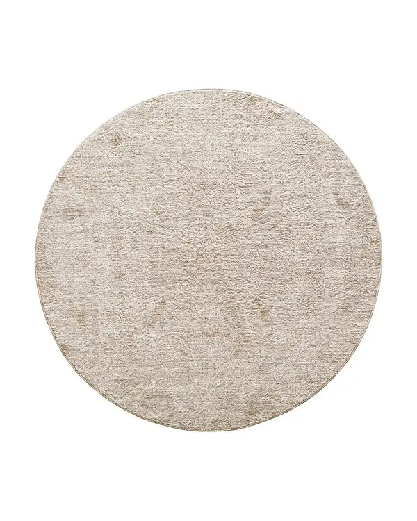 LIVABLISS Masterpiece Mpc-2316 Round Area Rug, 6'7 X 6'7 - Brown/taupe