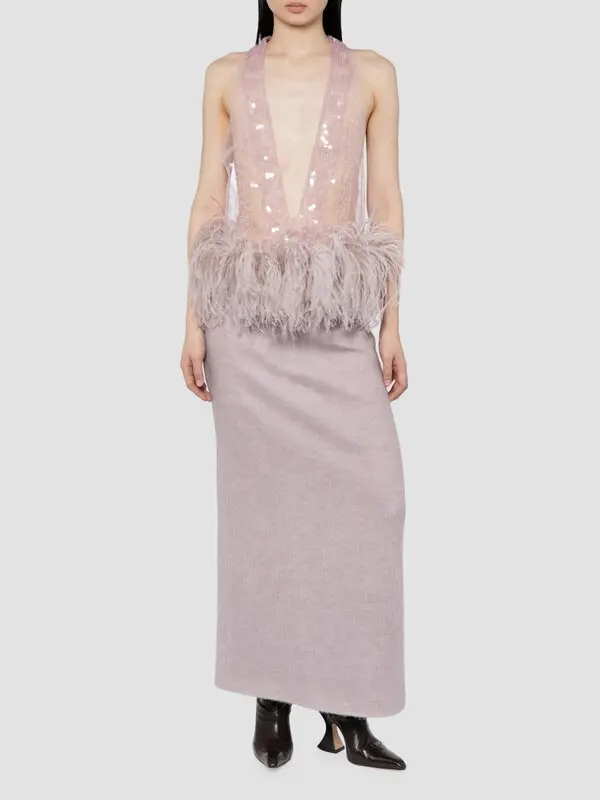 16Arlington Wake Petya Wool-blend Maxi Skirt