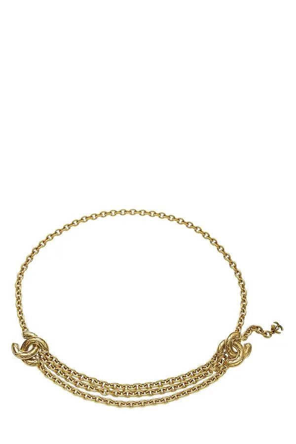 Chanel Quilted 'cc' Chain Belt - Gold