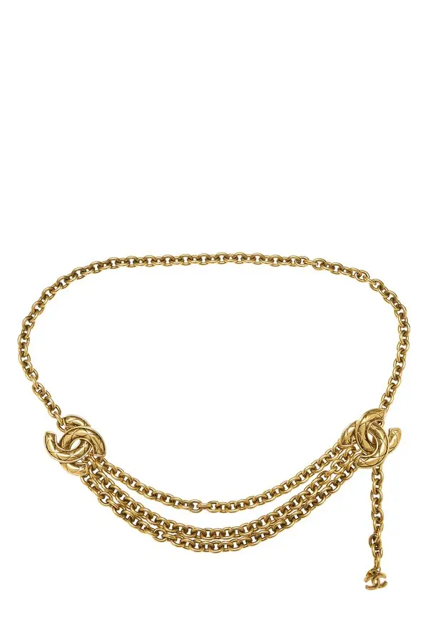 Chanel Quilted Chain Belt - Gold