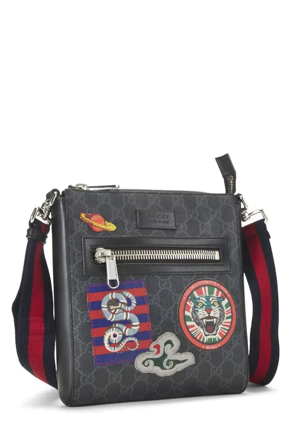 Gucci Gg Supreme Canvas Night Courrier Zip Flat Messenger