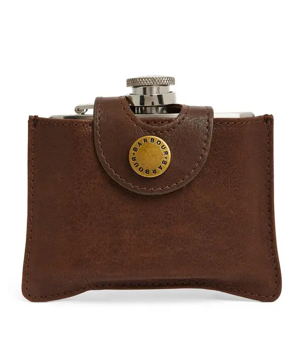 Barbour Leather Hip Flask