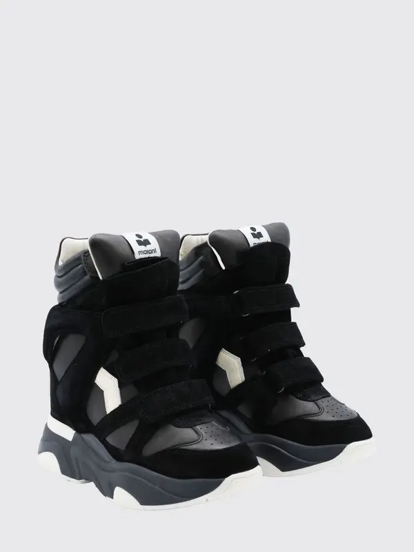 Isabel Marant Étoile Balskee High-top Leather Wedge Trainers With Velcro