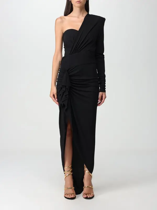 Alexandre Vauthier One-shoulder Draped Gown - Black