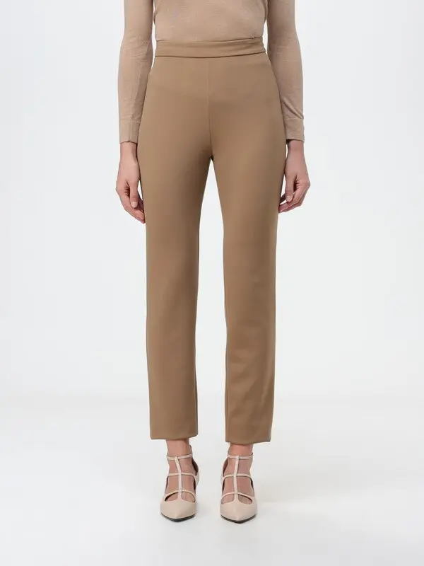 Max Mara Pants In Stretch Jersey - Camel