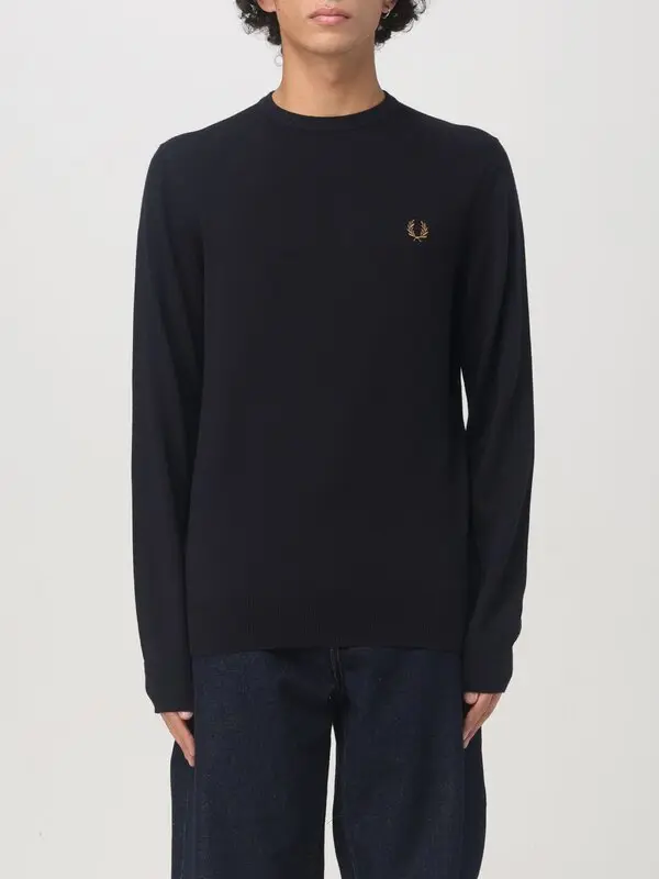 Fred Perry Crew Neck Sweater - Blue