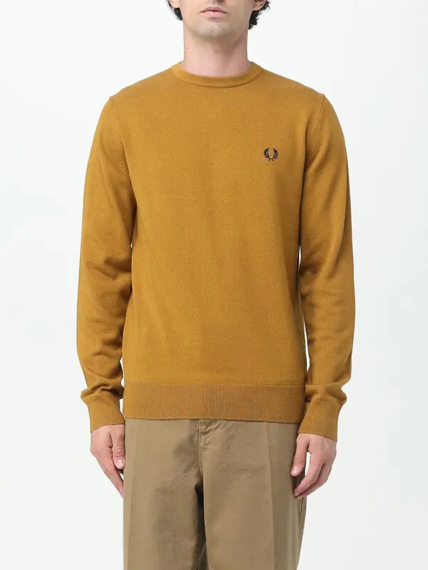 Fred Perry Crew Neck Sweater - Brown