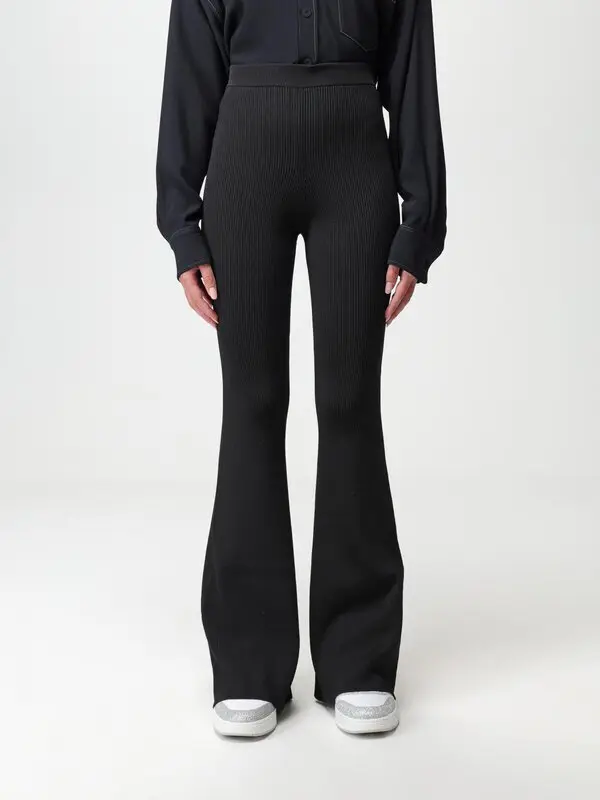 Stella McCartney Ribbed Flare Trousers - Black