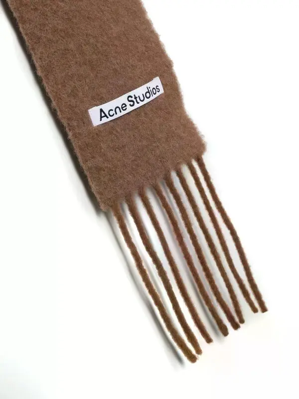 Acne Studios Brushed-effect Logo-patch Scarf