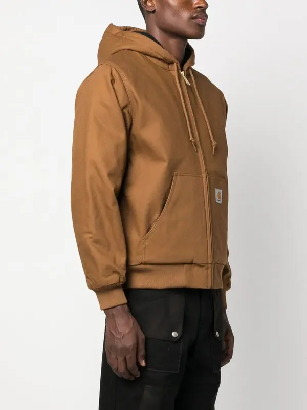 Carhartt Work In Progress Logo-patch Cotton Hooded Jacket