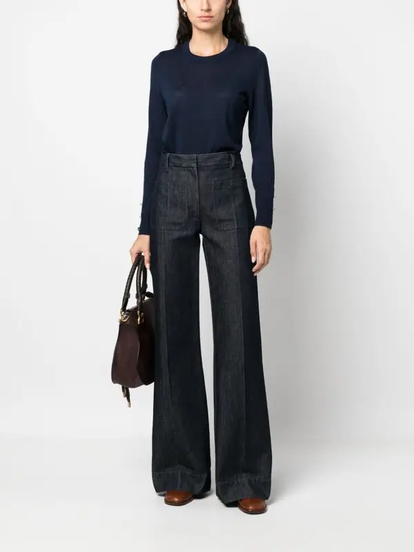 Michael Kors Button-fastening Knit Jumper - Blue