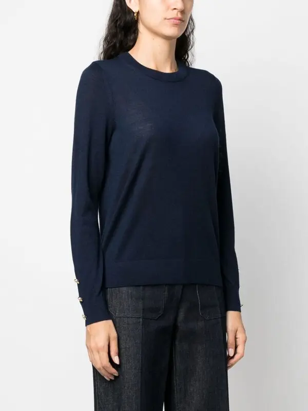 Michael Kors Button-fastening Knit Jumper - Blue
