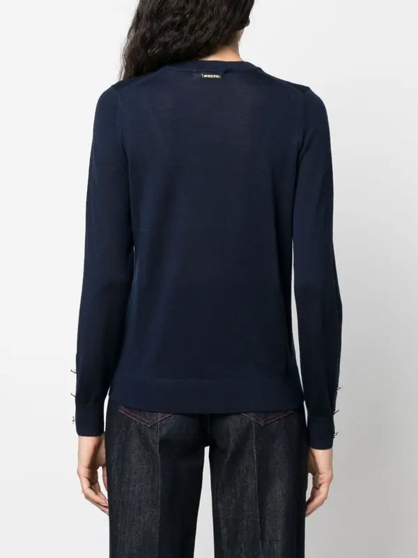 Michael Kors Button-fastening Knit Jumper - Blue