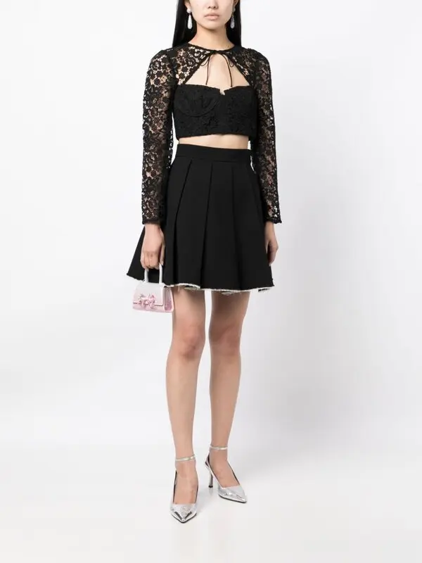 SELF-PORTRAIT Corded-lace Crop Top