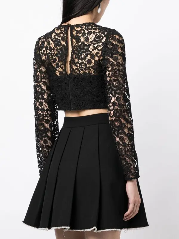 SELF-PORTRAIT Corded-lace Crop Top