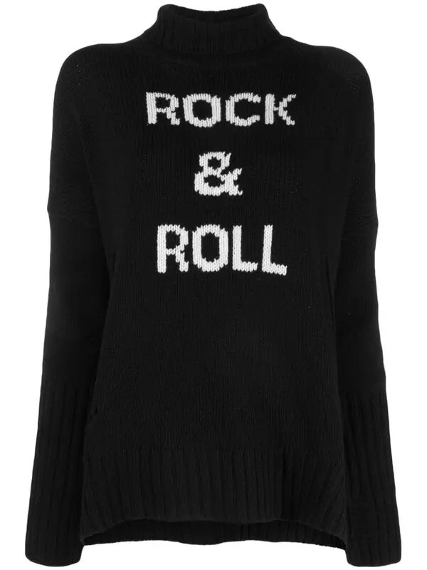 zadig＆voltaire タートルネックニット 黒 Alma Rock & Roll Sweater by Zadig & Voltaire at THE MILE
