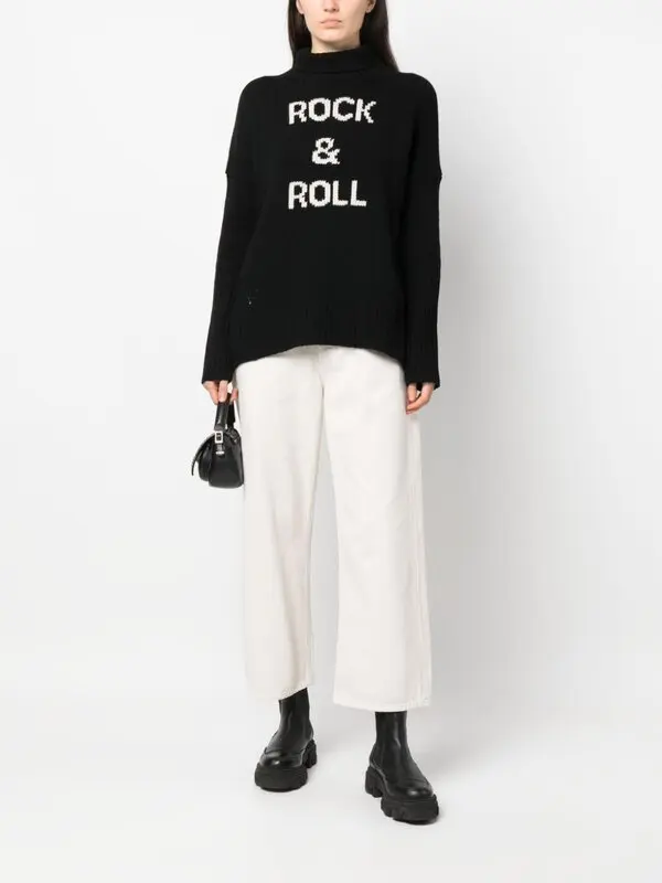 Zadig&Voltaire Intarsia-knit Merino Wool Jumper - Black