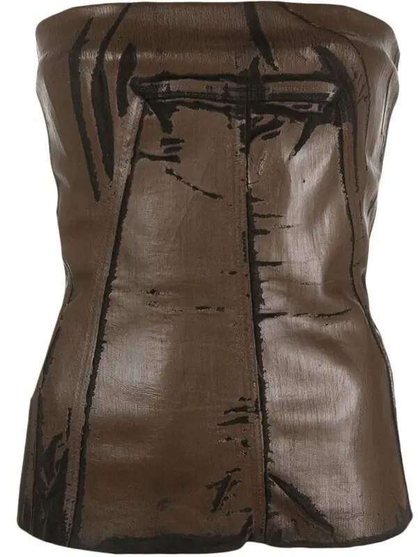 Rick Owens Coated-finish Bustier Top