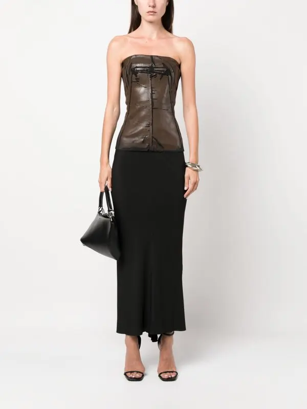 Rick Owens Coated-finish Bustier Top