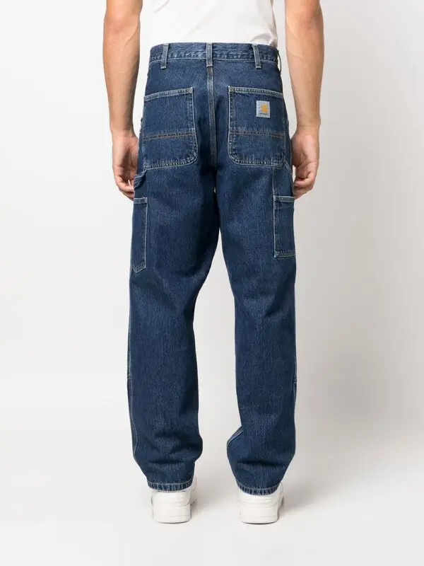 Carhartt Work In Progress Nash Dklow-rise Panelled Jeans - Blue