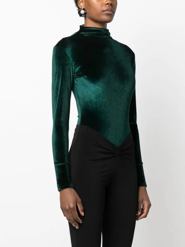 ATU BODY COUTURE Velvet Bodysuit - Green
