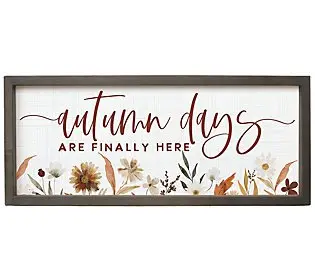 SINCERE SURROUNDINGS 24' Autumn Days Farmhouse Frame Art - One-color