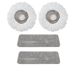 TRUE & TIDY 6pc Replacement Mop Pad Set For Spr Y-360 - One-color