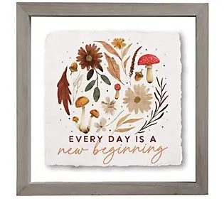SINCERE SURROUNDINGS 10'new Beginnings Floating Frame Art - One-color