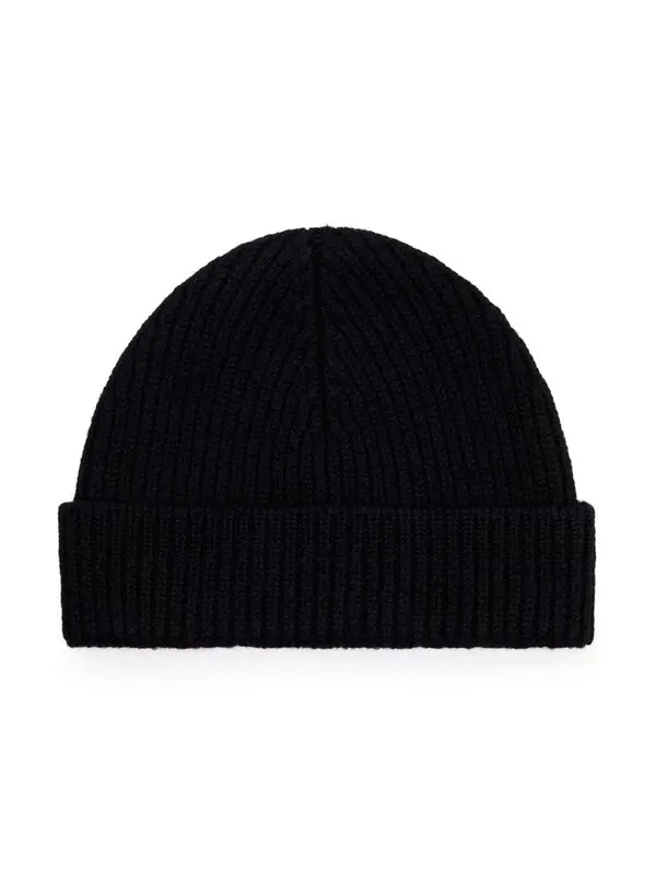 AMI Paris Logo-embroidered Ribbed-knit Beanie