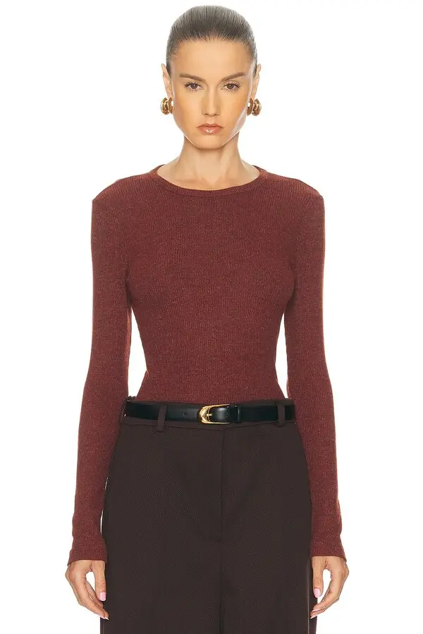 AGOLDE Delphi Slim Tee - Brick