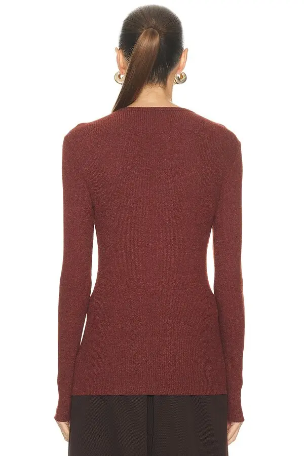 AGOLDE Delphi Slim Tee - Brick