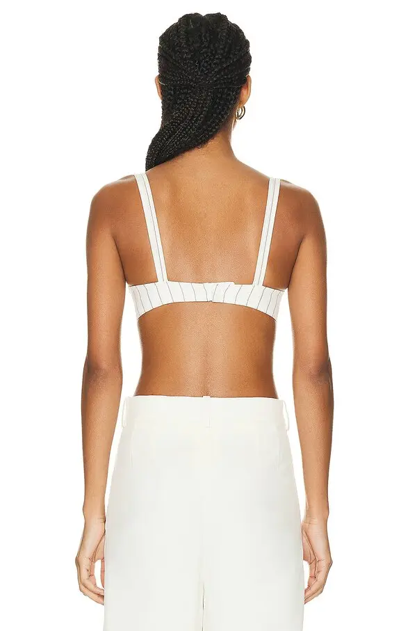 Jean Paul Gaultier Striped Classic Bra In Ivory