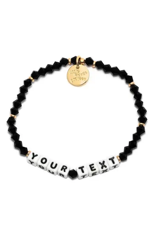 LITTLE WORDS PROJECT Custom Beaded Stretch Bracelet - Black