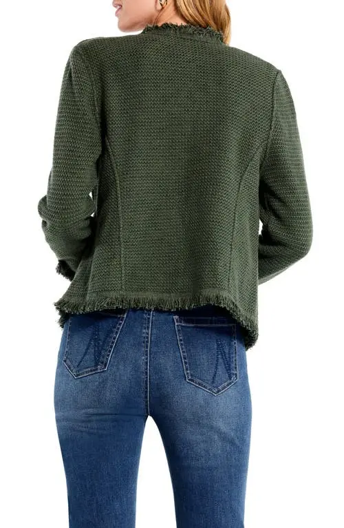 NIC+ZOE Fringe Mix Knit Jacket