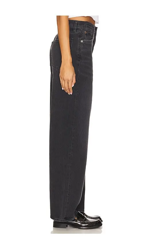AGOLDE Low Slung Baggy Jeans In Black Corduroy - Recess