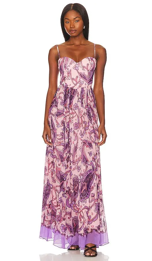 Hemant & Nandita Long Dress In Pink - 58% Off | Editorialist