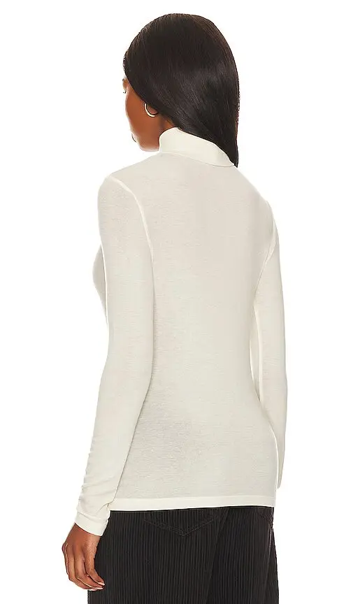 AGOLDE Pascale Turtleneck In Cream - Oat Milk