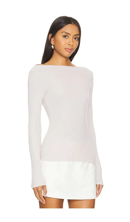 Enza Costa Silk Knit Boat Neck - Salt